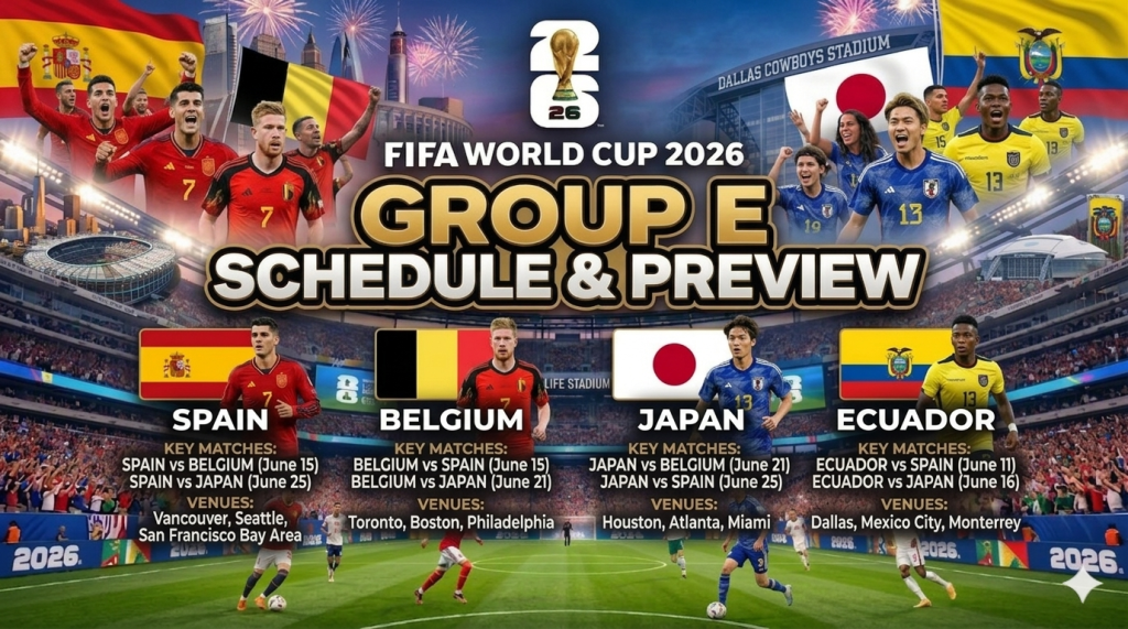 FIFA World Cup 2026 Group E: Schedule, Match Dates, Venues, Broadcast ...
